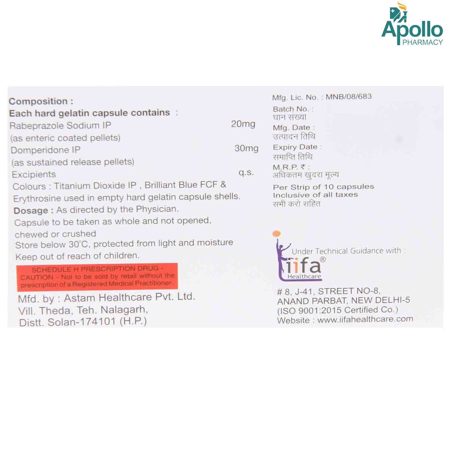 ZOLE DSR TABLET 10'S Price, Uses, Side Effects, Composition - Apollo ...