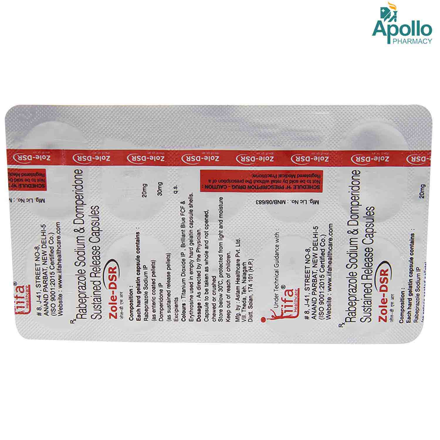 ZOLE DSR TABLET 10'S Price, Uses, Side Effects, Composition - Apollo ...