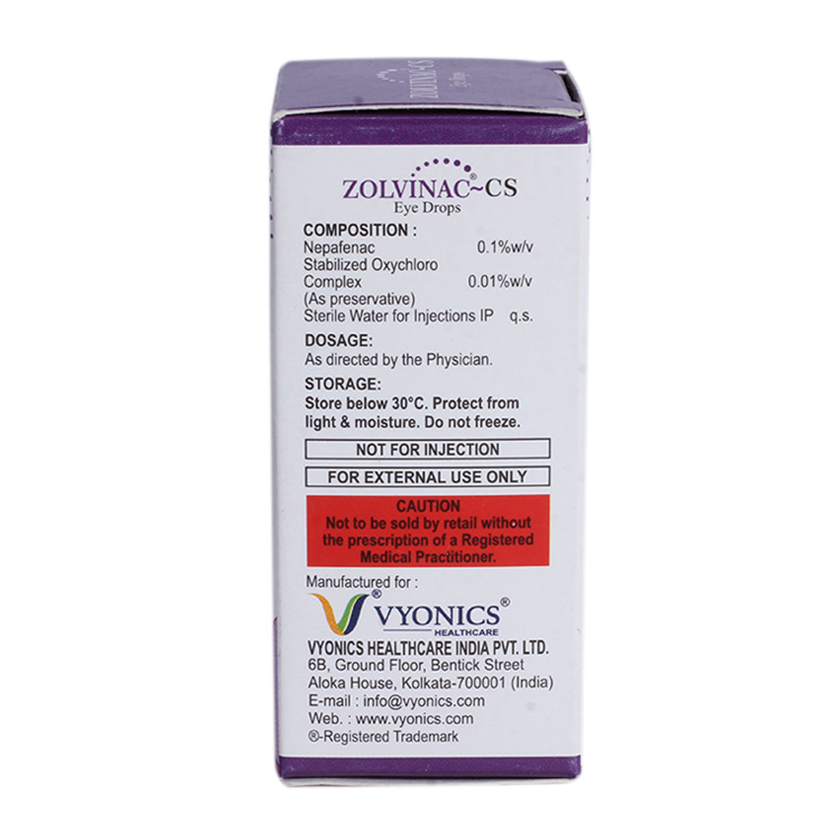 Zolvinac CS Eye Drops 5 ml Price, Uses, Side Effects, Composition ...