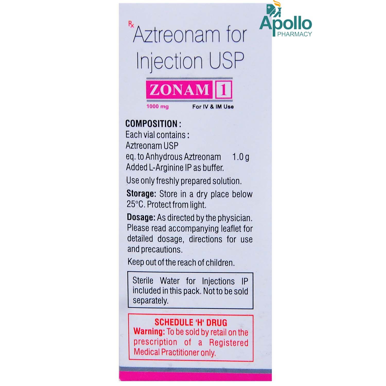 ZONAM INJECTION 1GM Price, Uses, Side Effects, Composition - Apollo ...