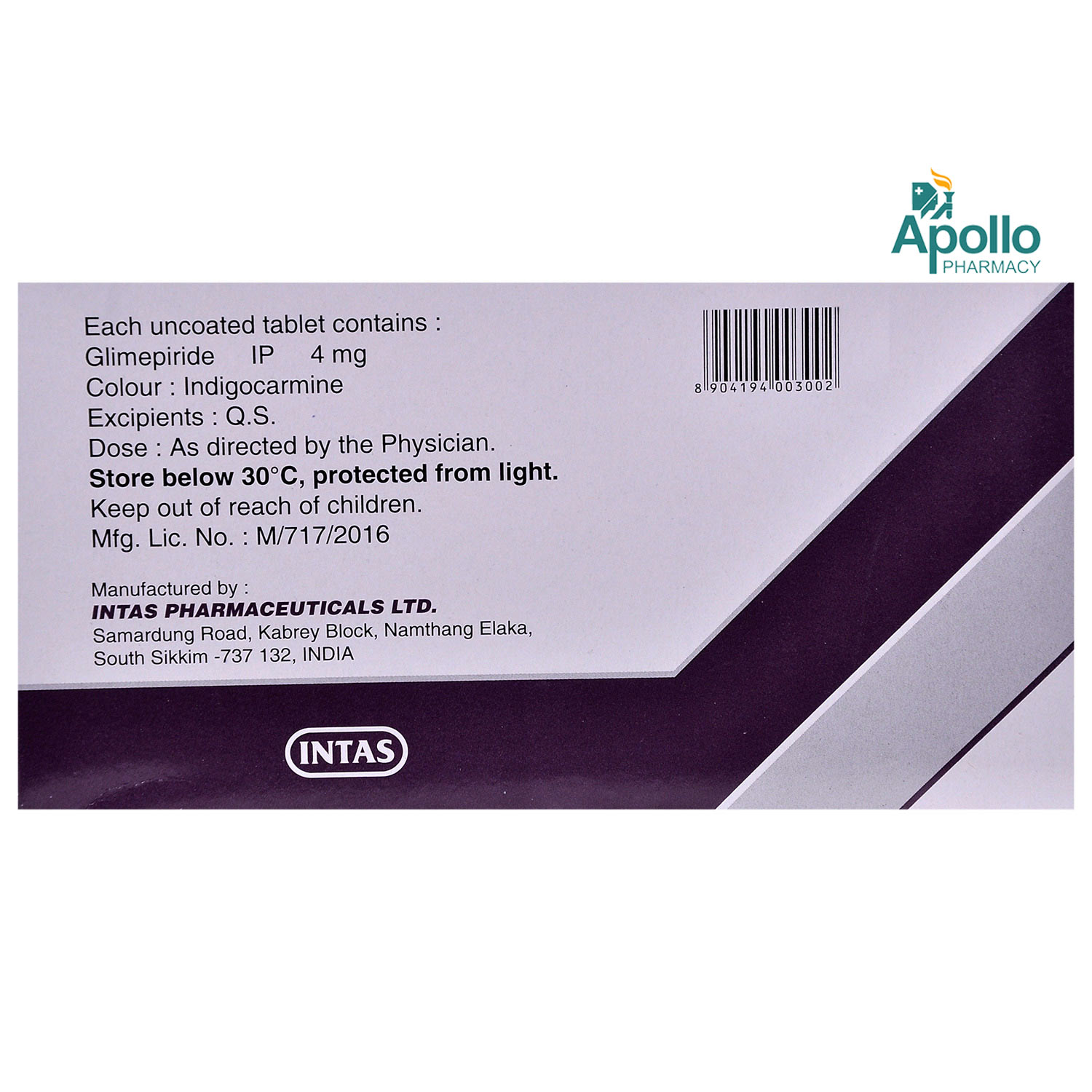 Zoryl 4 Tablet 15's Price, Uses, Side Effects, Composition - Apollo Pharmacy