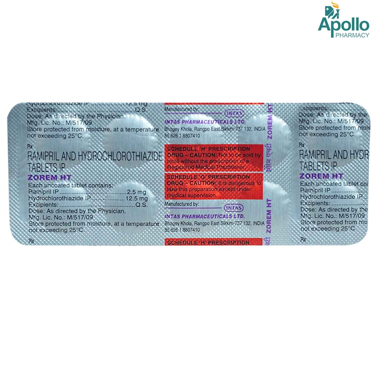 Zorem HT Tablet 10's Price, Uses, Side Effects, Composition - Apollo ...