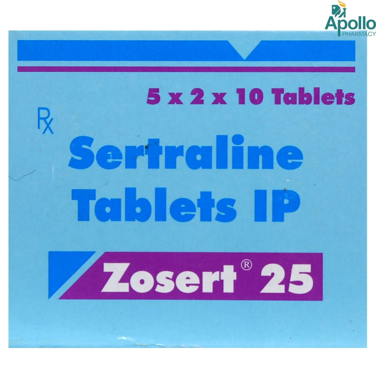 Zosert 25 Tablet 10's Price, Uses, Side Effects, Composition - Apollo ...