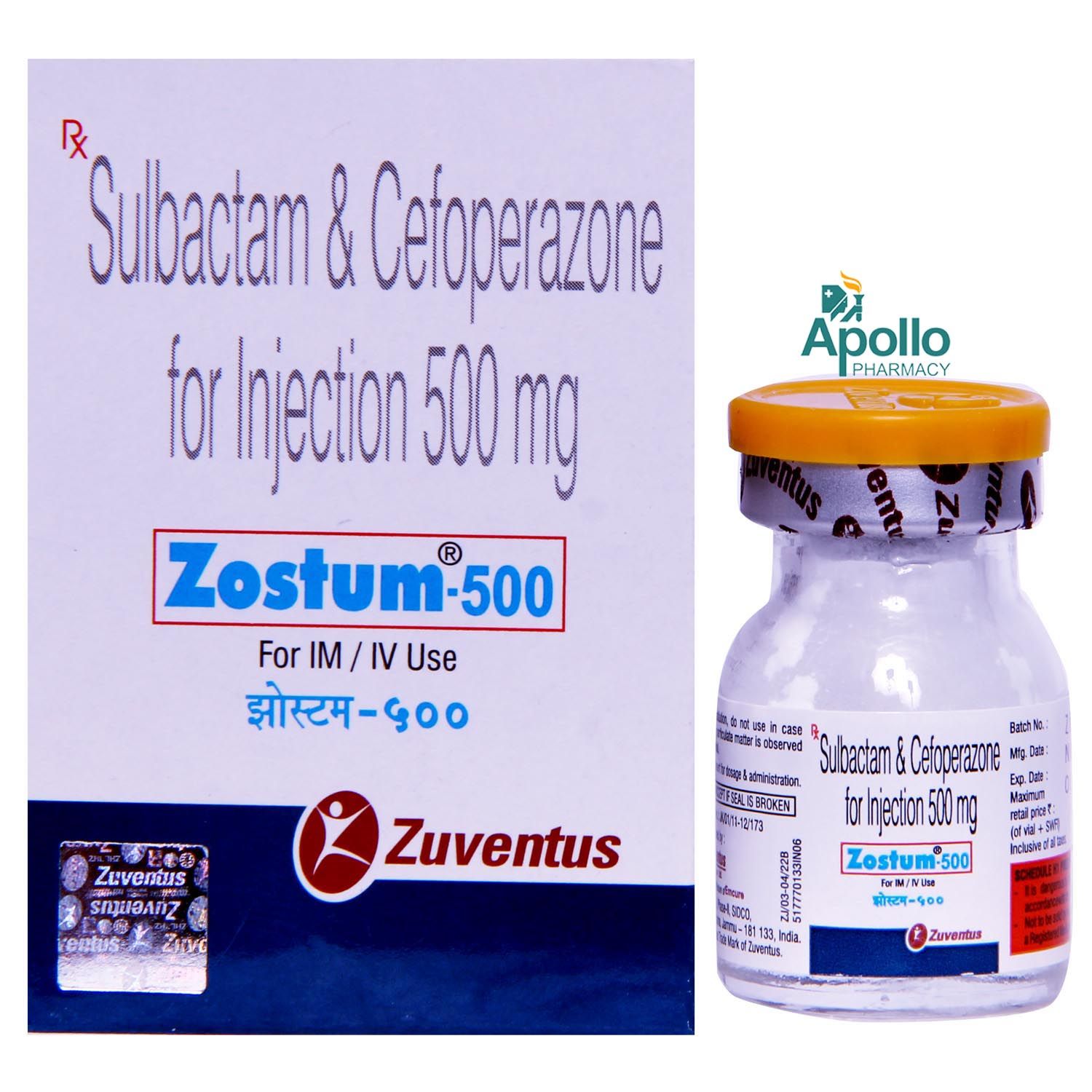 ZOSTUM INJECTION 0.5GM Price, Uses, Side Effects, Composition - Apollo ...