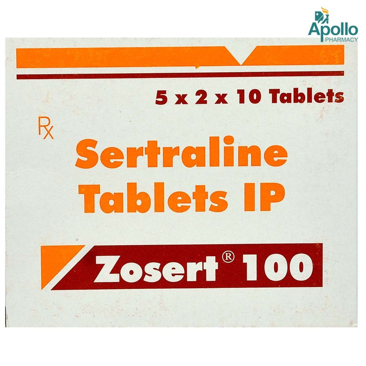 Zosert 100 Tablet 10's Price, Uses, Side Effects, Composition - Apollo ...