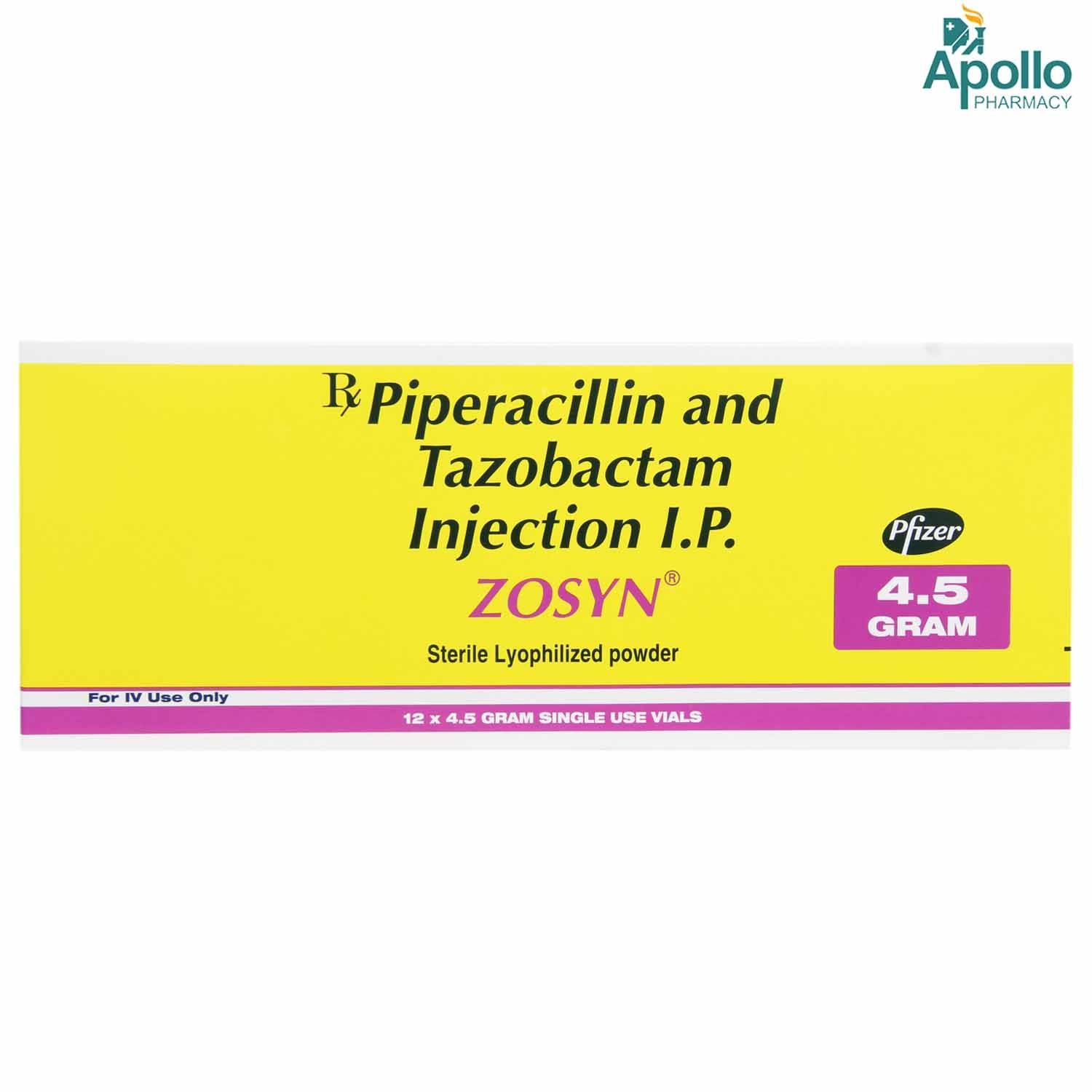 Zosyn Injection 4.5 gm Price, Uses, Side Effects, Composition - Apollo ...