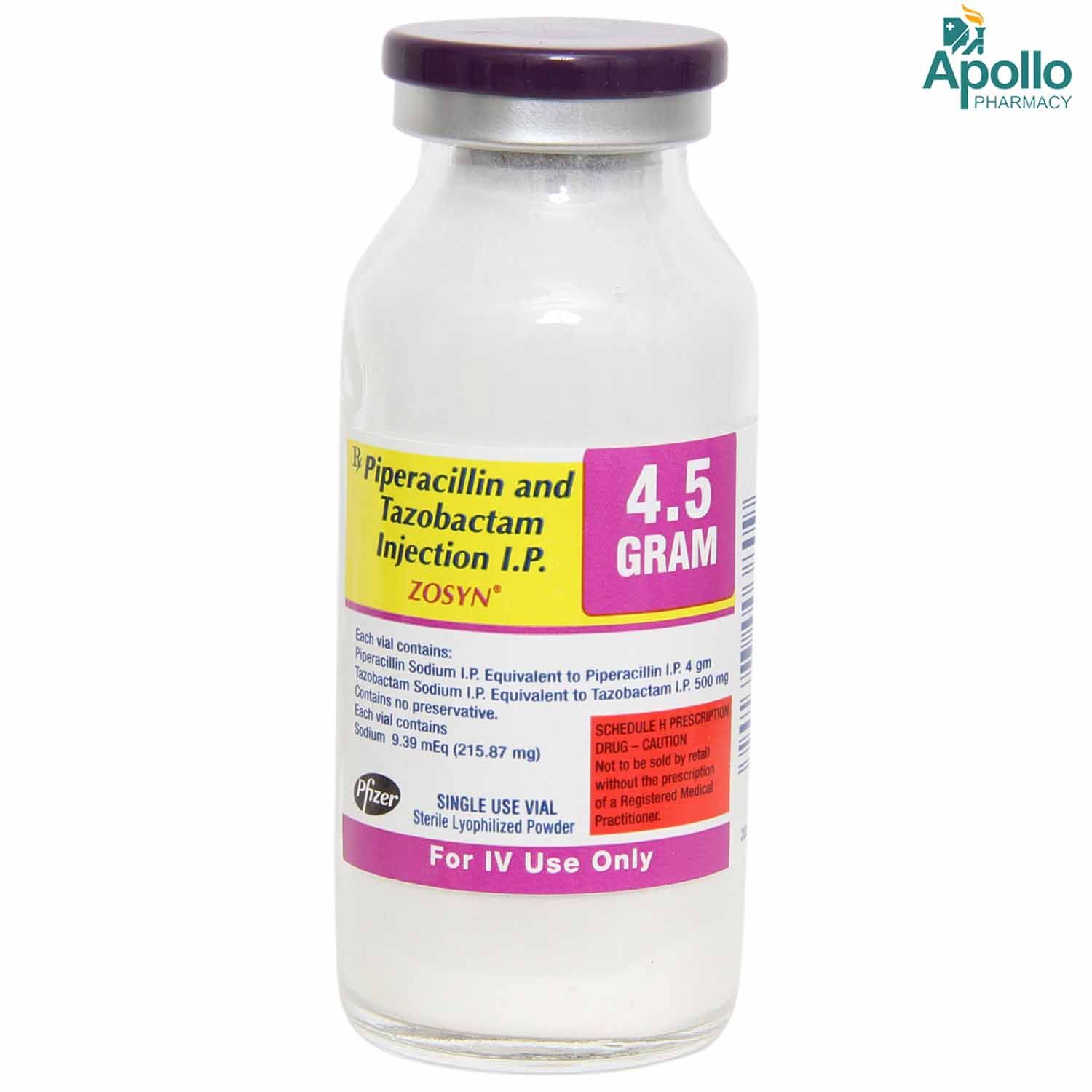 Zosyn Injection 4.5 gm Price, Uses, Side Effects, Composition - Apollo ...