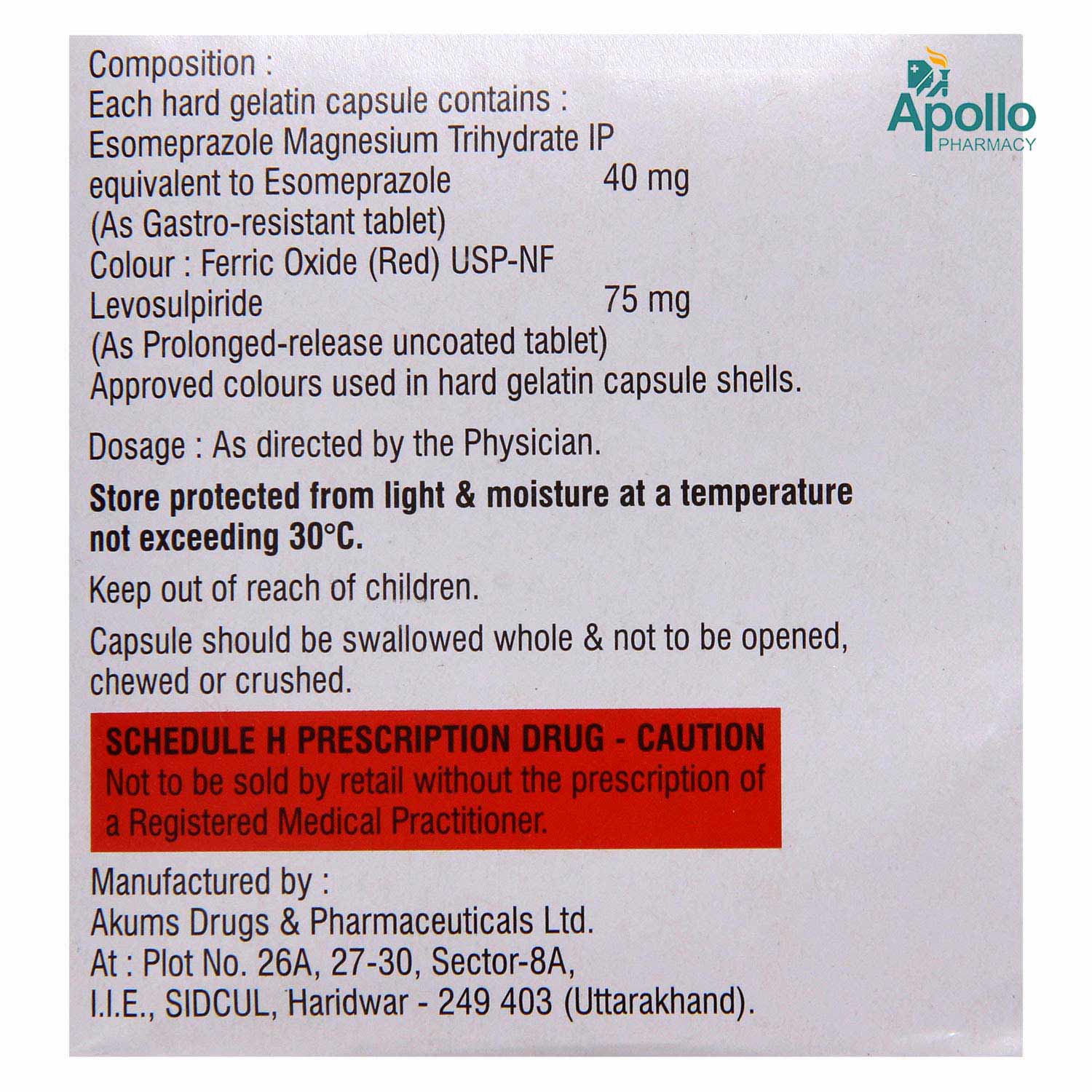 Zosa L Capsule 10's Price, Uses, Side Effects, Composition - Apollo ...