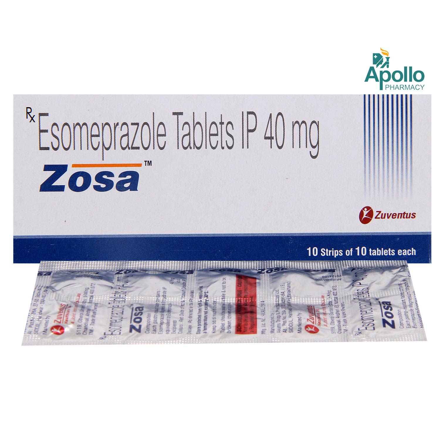 ZOSA 40MG TABLET 10'S Price, Uses, Side Effects, Composition - Apollo ...