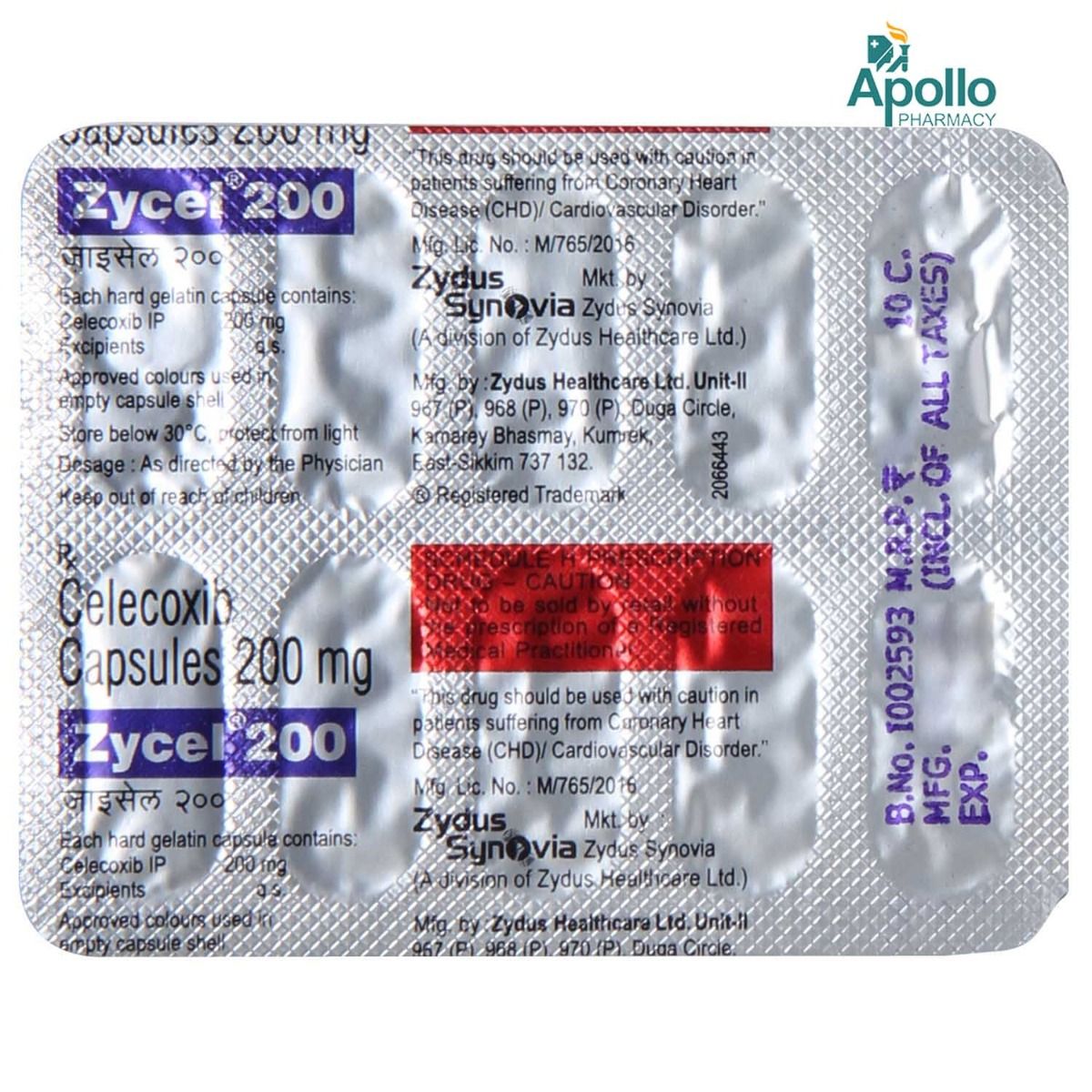 Zycel 200 Capsule 10's Price, Uses, Side Effects, Composition - Apollo ...