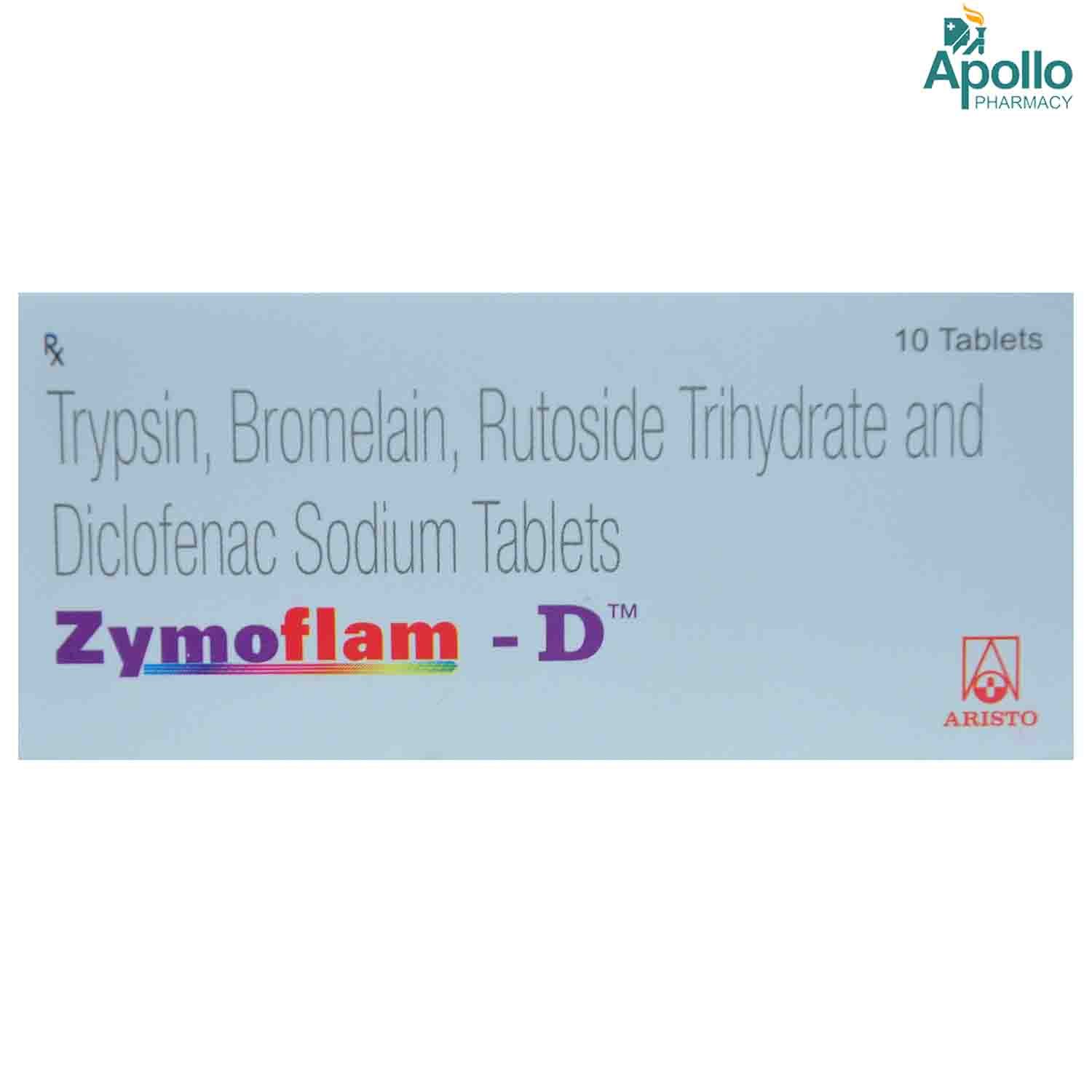 Zymoflam D Tablet 10's Price, Uses, Side Effects, Composition - Apollo ...