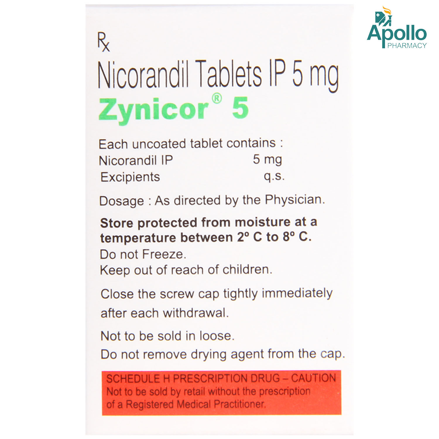 ZYNICOR 5MG TABLET Price, Uses, Side Effects, Composition - Apollo Pharmacy