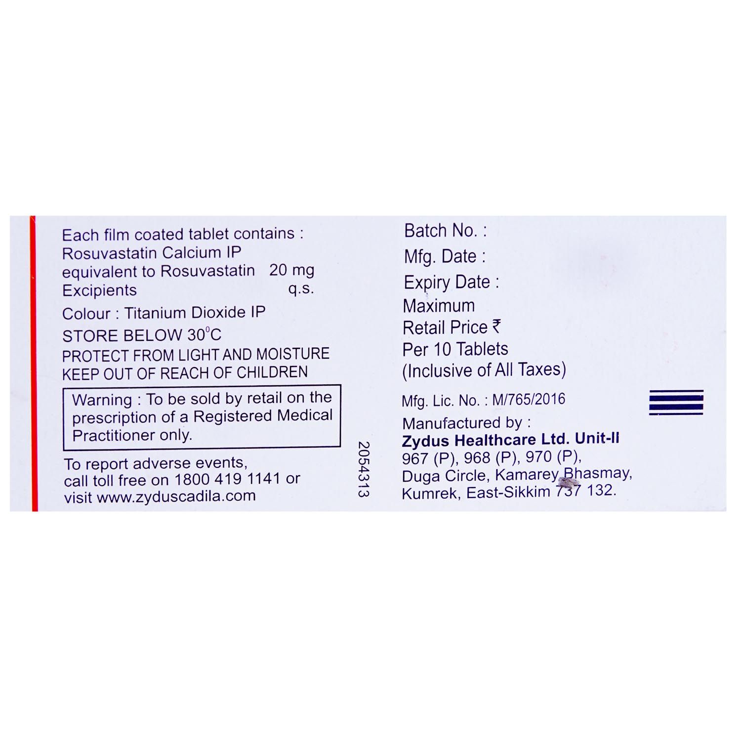 Zyrova 20 Tablet 10's Price, Uses, Side Effects, Composition - Apollo ...