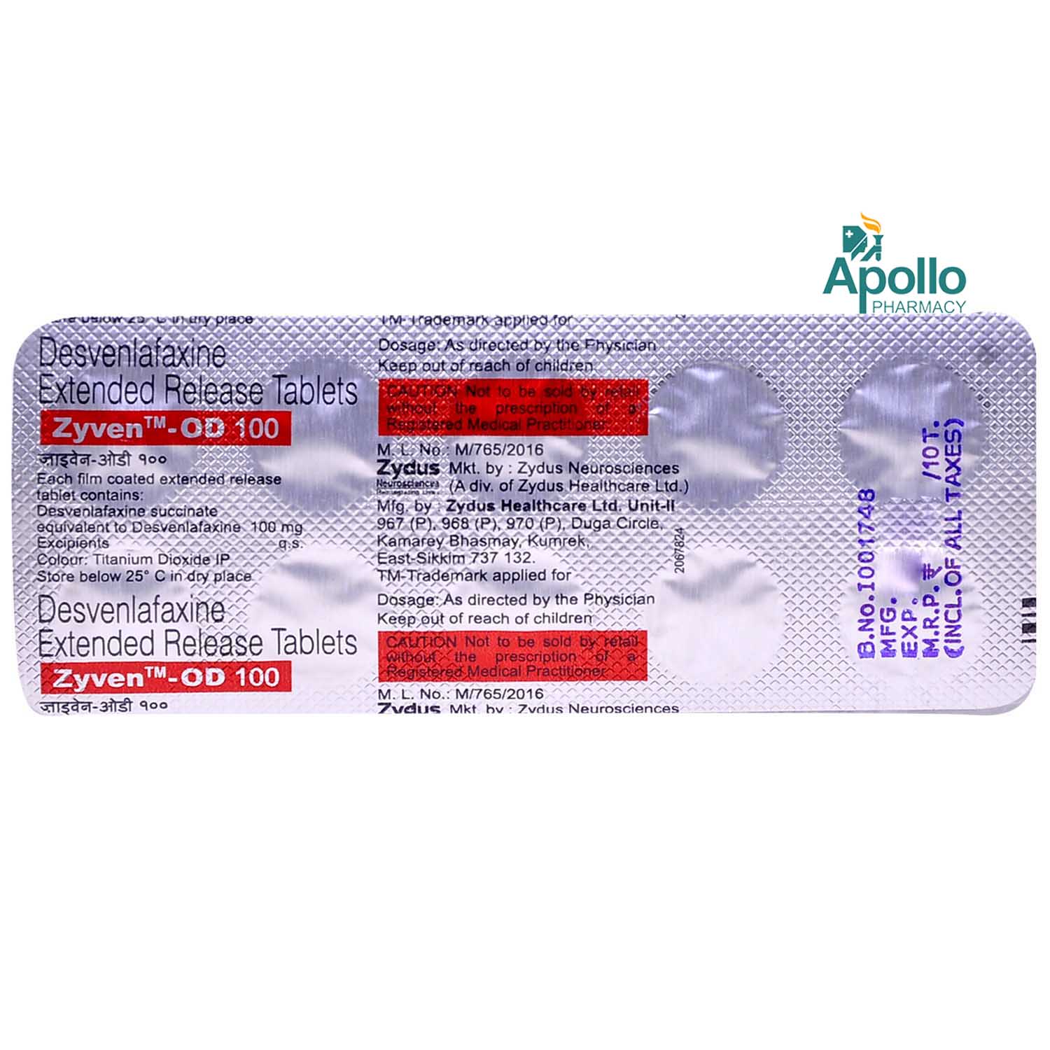 ZYVEN OD 100MG TABLET Price, Uses, Side Effects, Composition - Apollo ...
