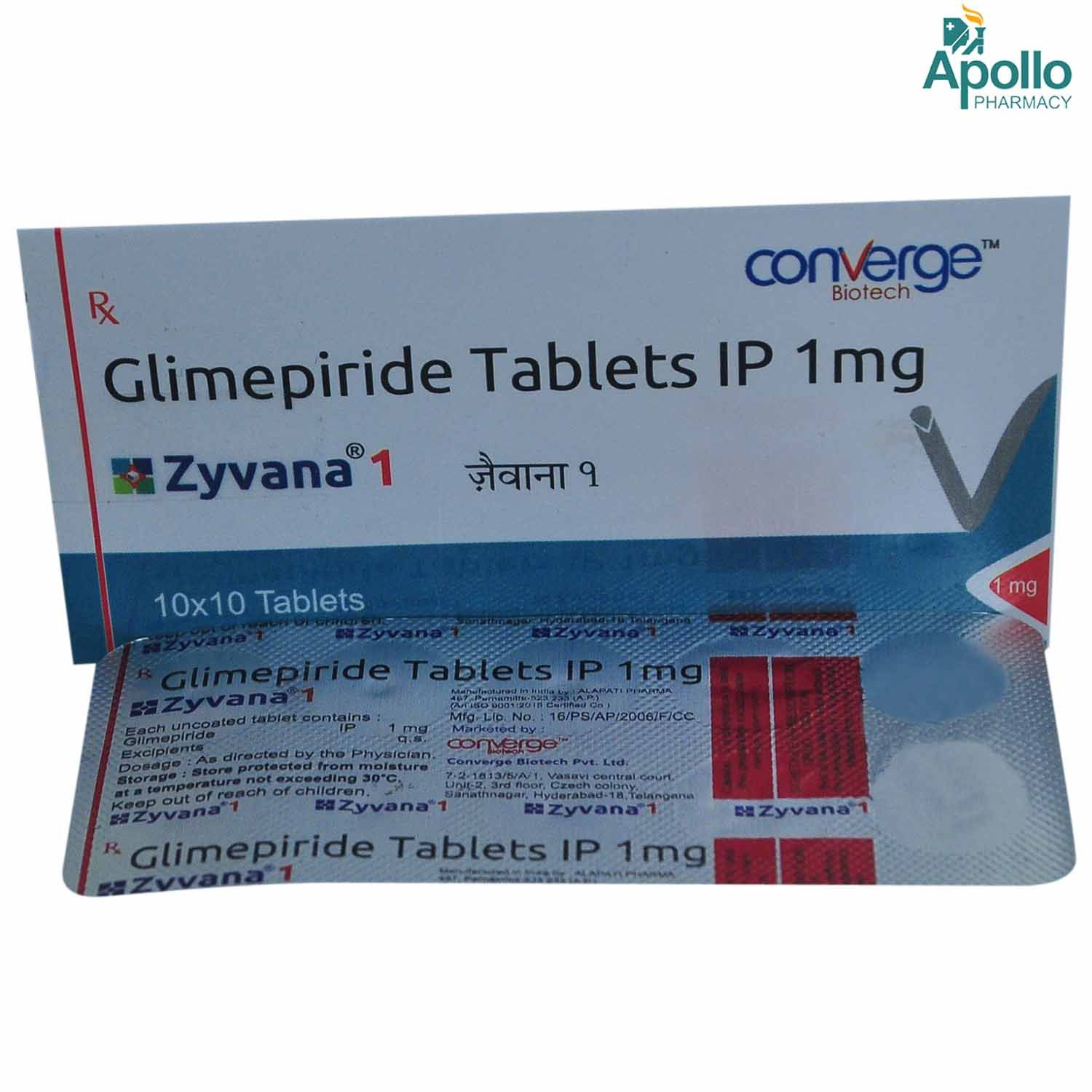 ZYVANA 1MG TABLET 10'S Price, Uses, Side Effects, Composition - Apollo ...